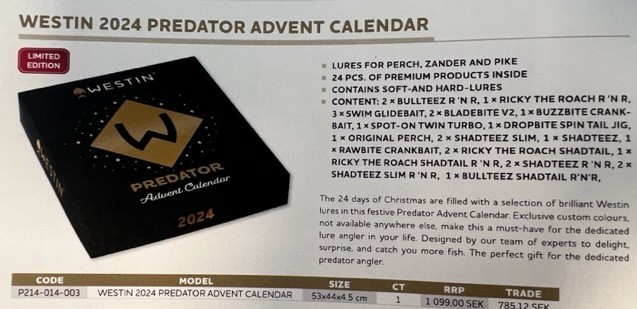 Westin 2024 Predator Advent Calendar | Fiske.se - Bra priser & fri ...